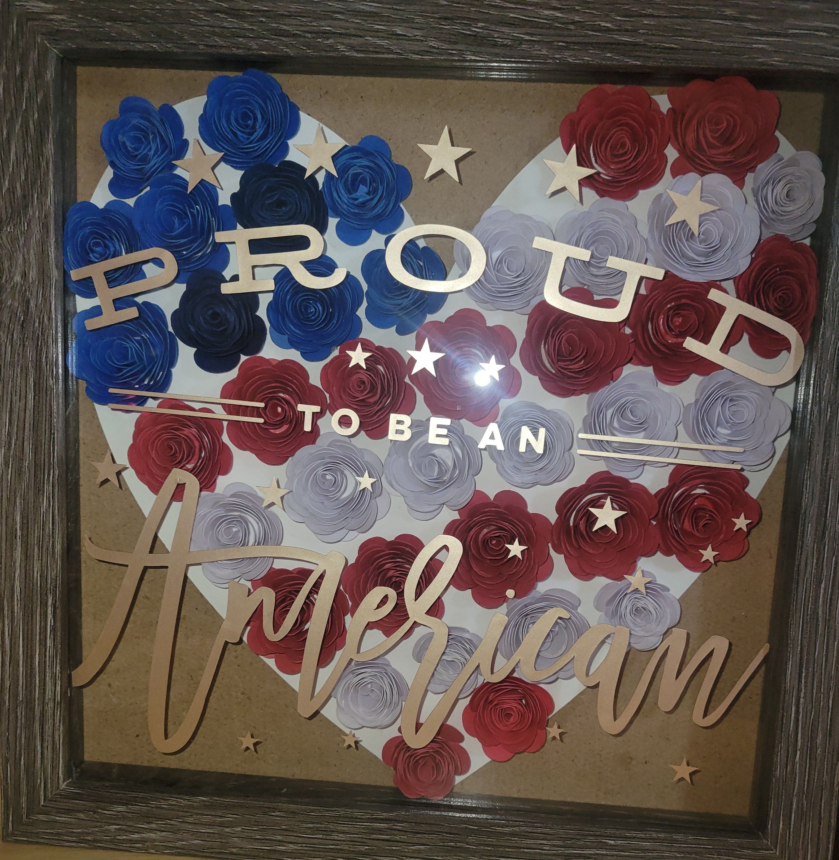 American Flag Shadow Box - Etsy