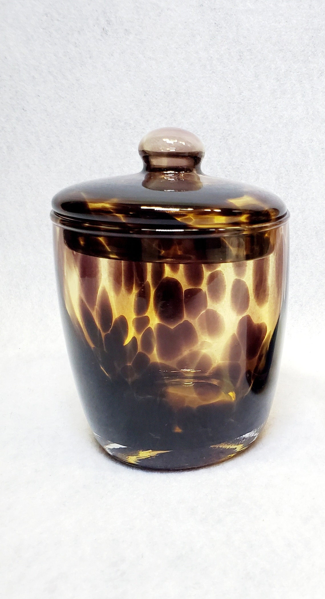Vintage Tortoise Shell Art Glass Bathroom Accessories - Etsy