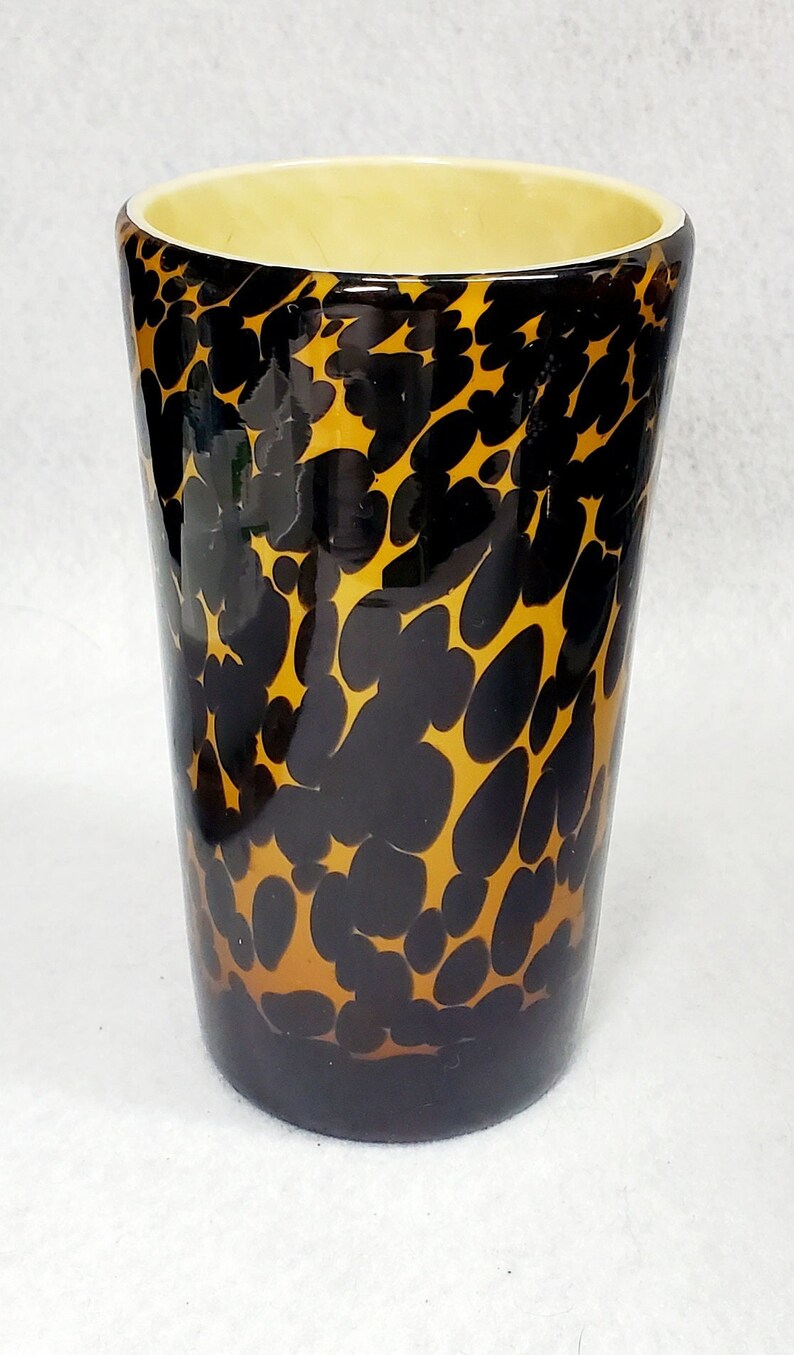 Vintage Tortoise Shell Art Glass Bathroom Accessories - Etsy