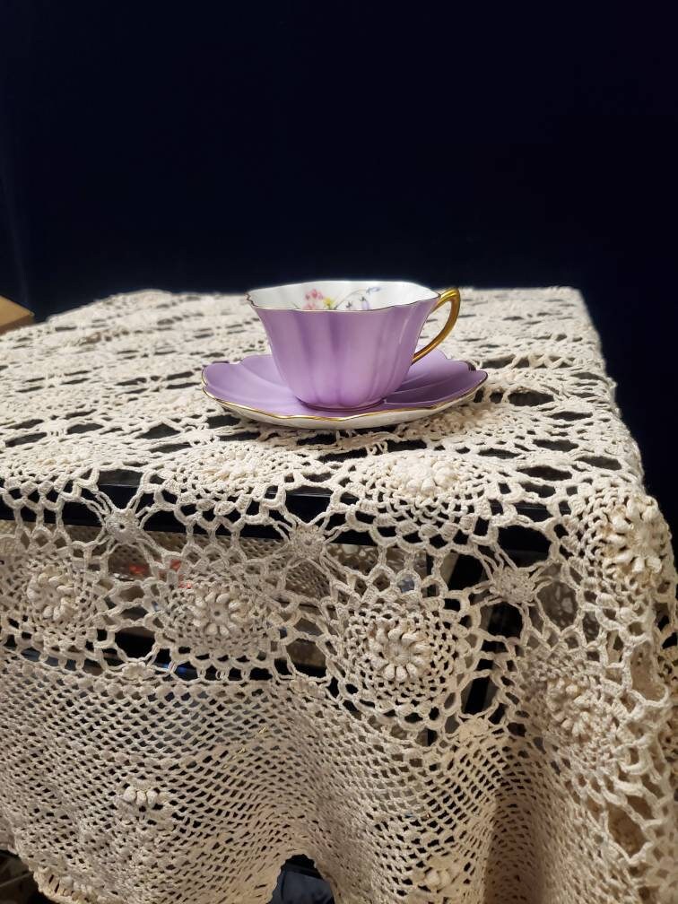 Vintage Handmade Crocheted Tablecloth - Etsy
