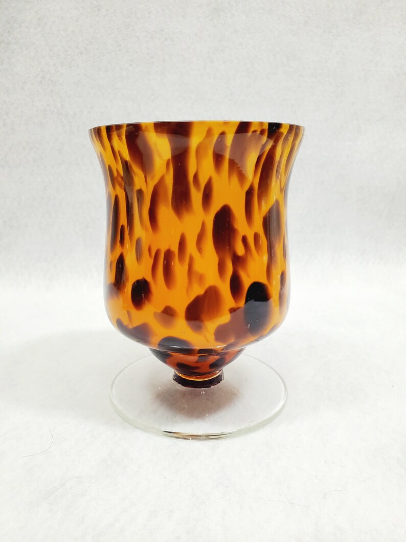 Vintage Tortoise Shell Art Glass Bathroom Accessories - Etsy