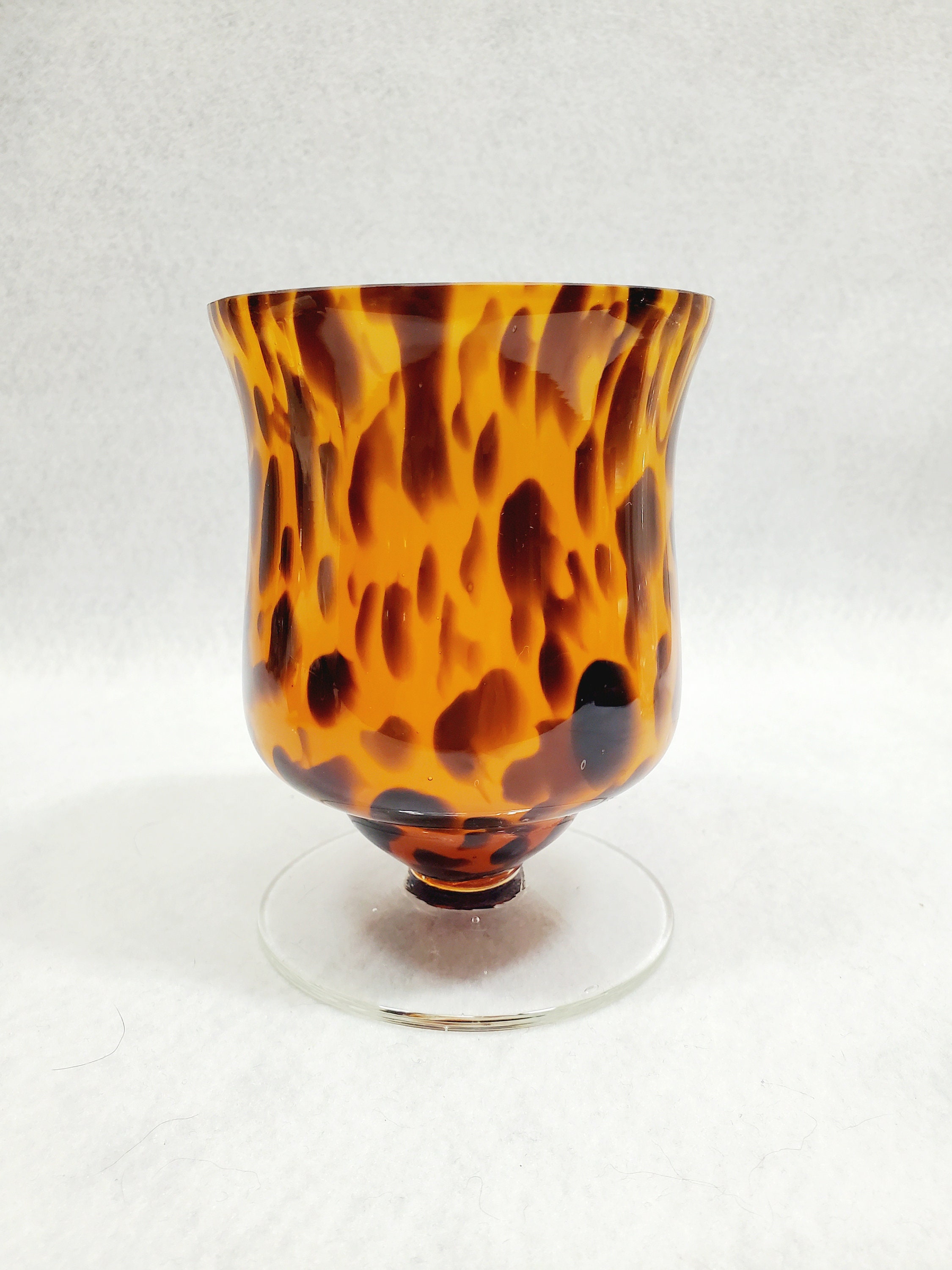Vintage Tortoise Shell Art Glass Bathroom Accessories - Etsy
