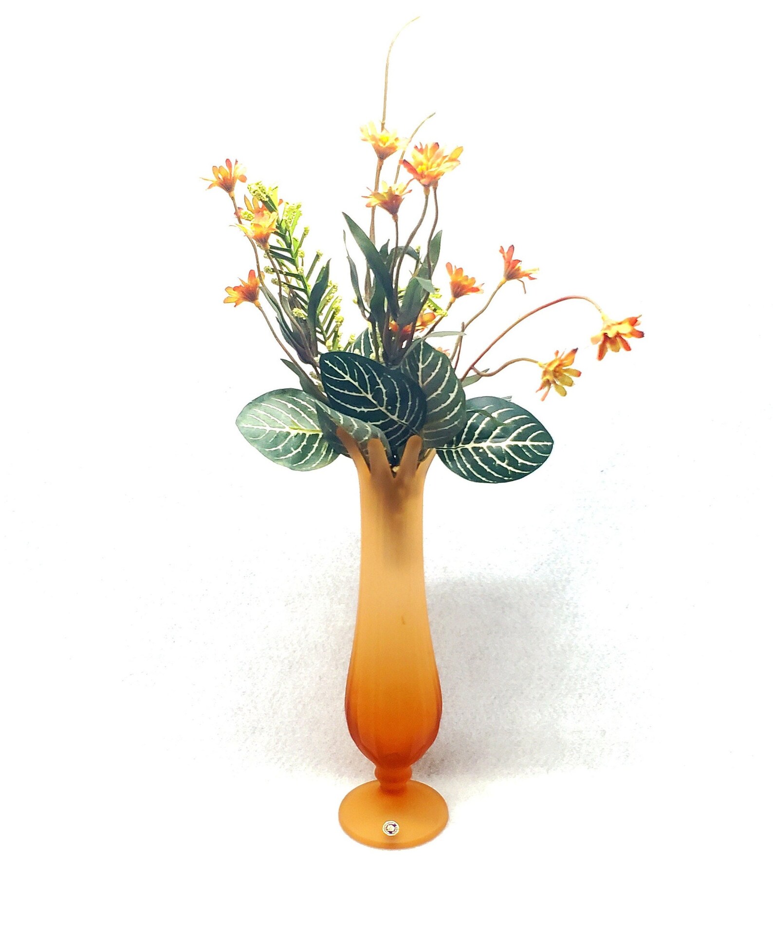 Westmoreland Swung Satin Amber Mist Glass Vase. - Etsy