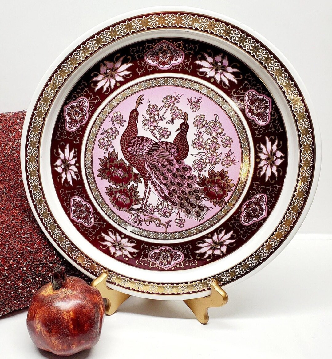 14" Porcelain Chop Plate by Olabi, Aleppo, Syrian Arabic Republic - Etsy