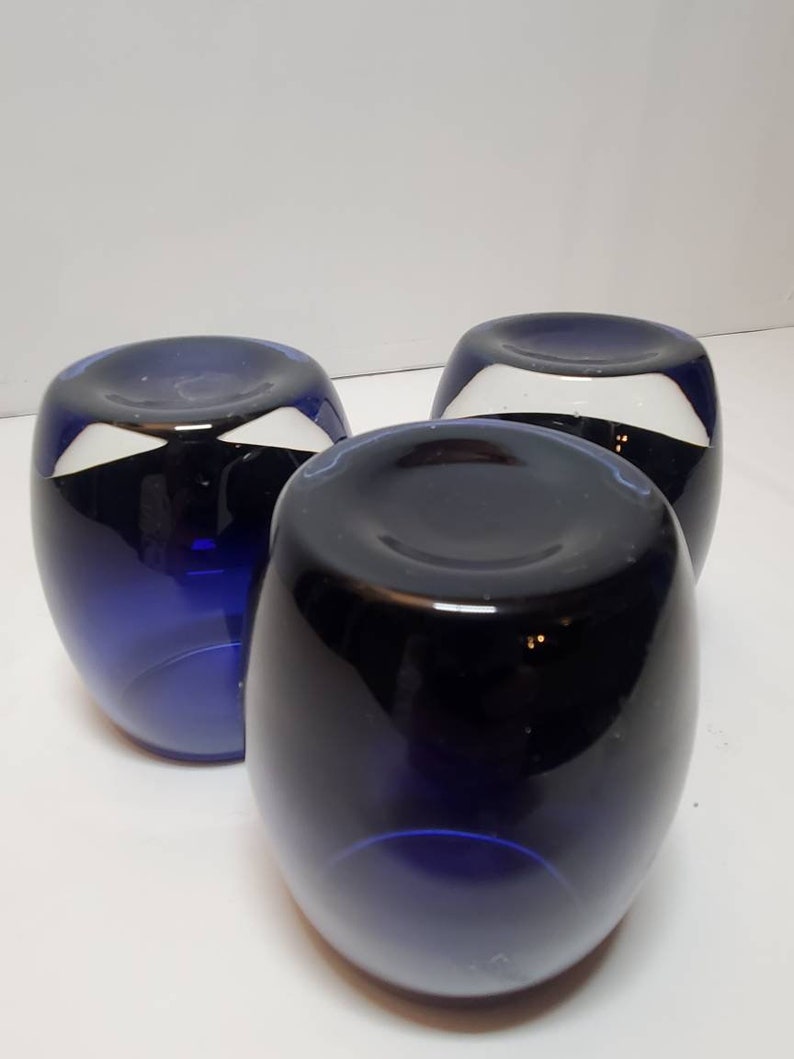 Crate & Barrel Sapphire Blue Diva Glass Votive Candle Holders - Etsy