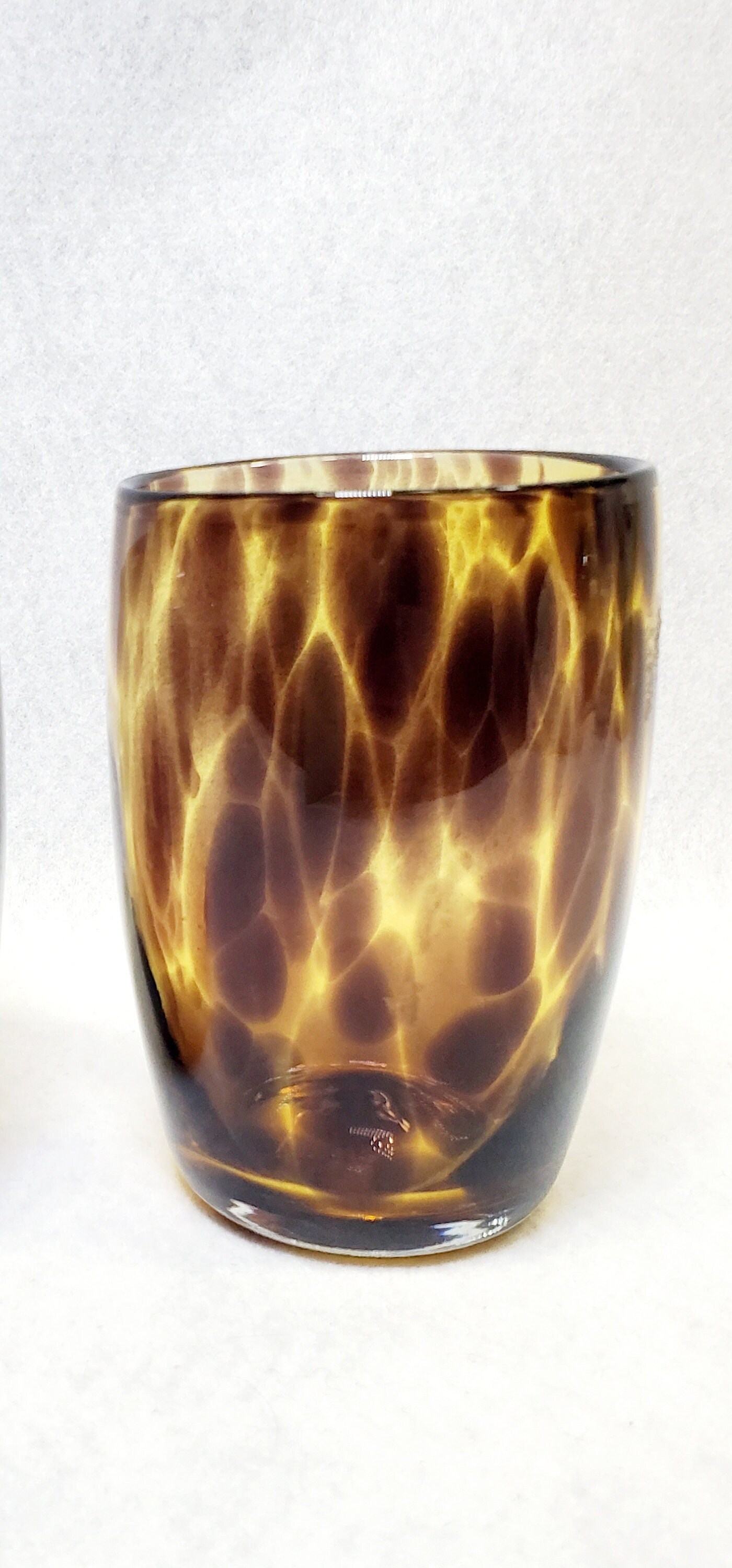 Vintage Tortoise Shell Art Glass Bathroom Accessories - Etsy