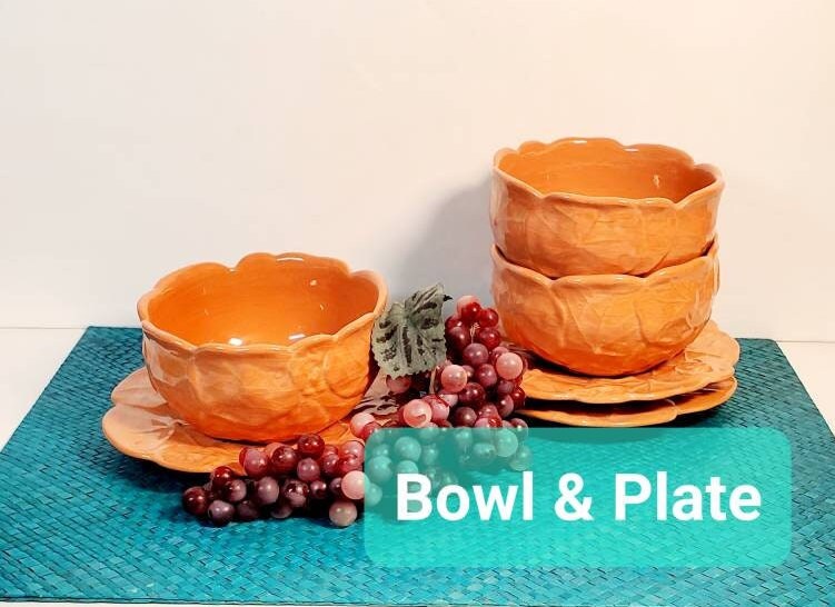 Nasturtium Terracotta Dinnerware by Block Molde, Portugal. Designed by Barbara Eigen - Etsy