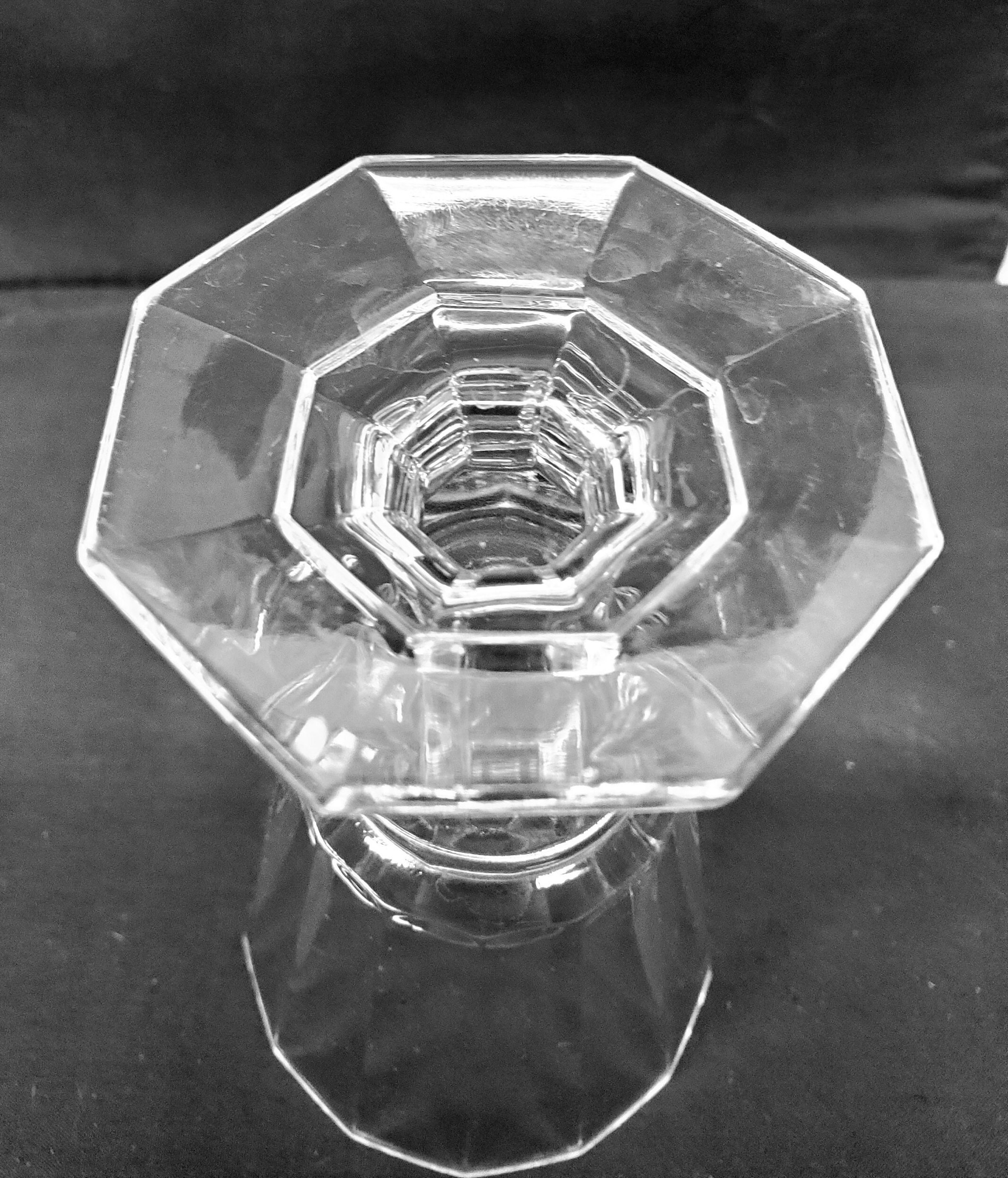 Faceted Crystal Wine Glasses. Each Glass Features an Octagon Foot - Etsy