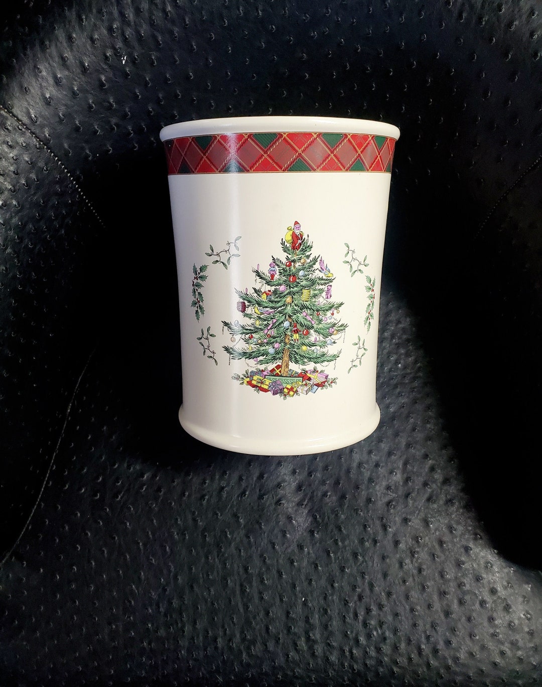 Christmas Tree Tartan by Spode Waste Bin new With Tags - Etsy