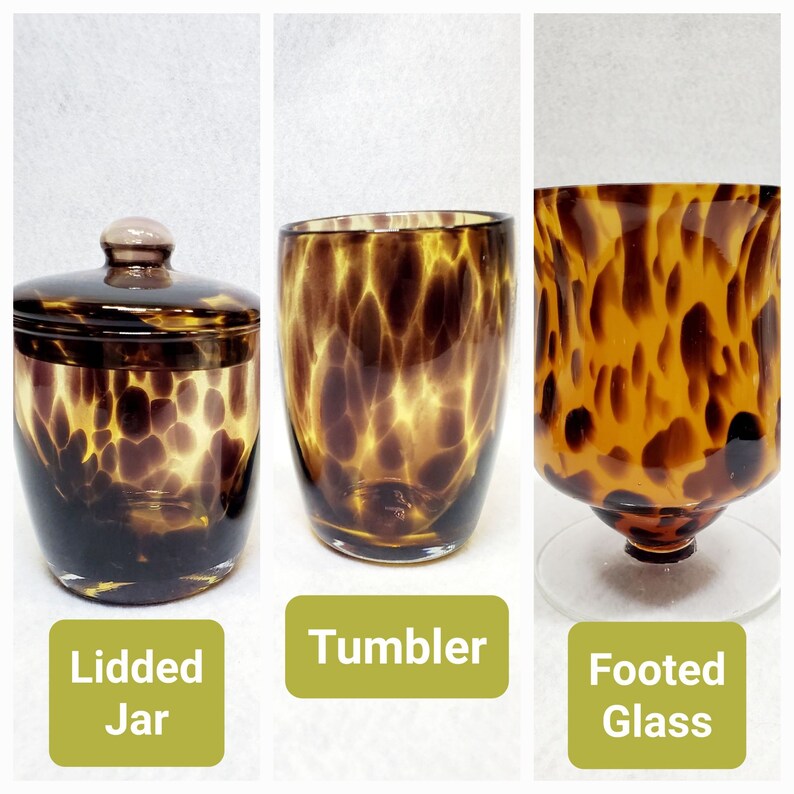Vintage Tortoise Shell Art Glass Bathroom Accessories - Etsy