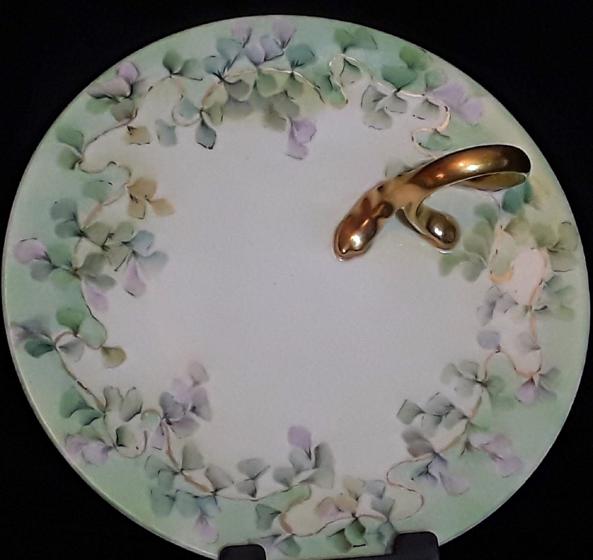 Nappy Plate/lemon Plate. Unmarked, Green and Pink Pastels - Etsy