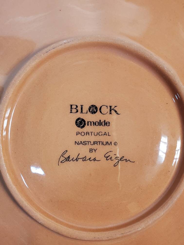 Nasturtium Terracotta Dinnerware by Block Molde, Portugal. Designed by Barbara Eigen - Etsy