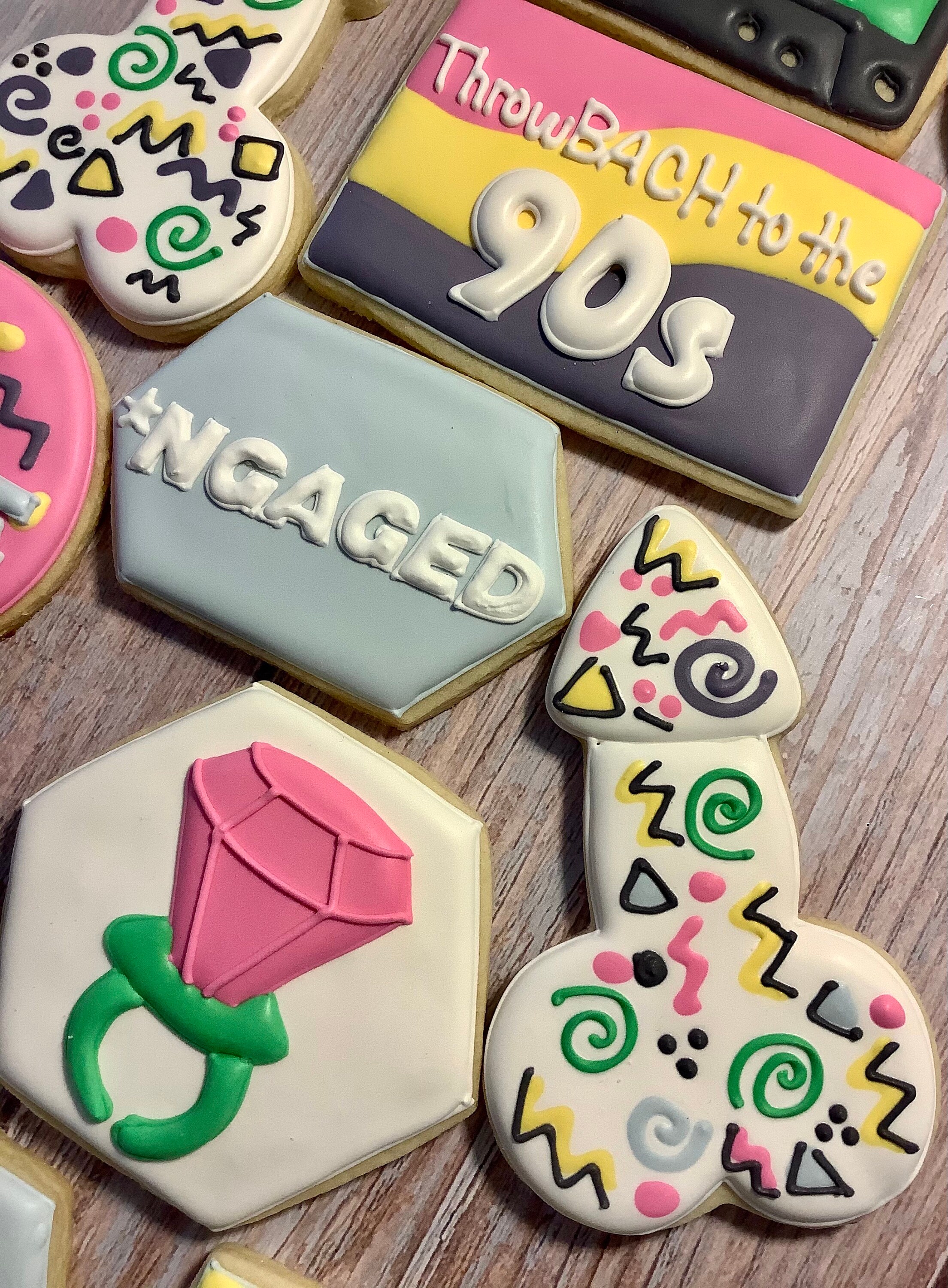 90s Themed Bachelorette Cookies, Bride-to-be, Bridal Party Cookies ...