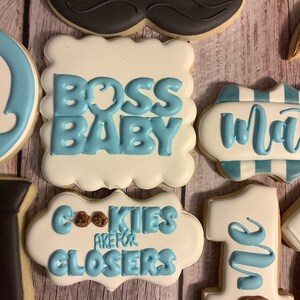 Boss Baby Cookies. Birthday Cookies, First Birthday, Baby Boy - Etsy
