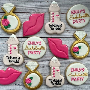 Personalized Penis Cookies, Bachelorette, Bride-to-be, Bridal Party ...