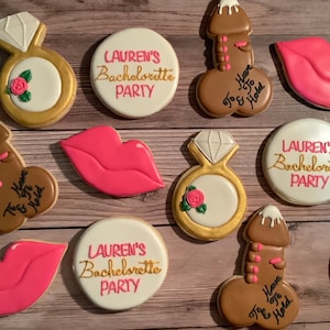 Personalized Penis Cookies Bachelorette Bride-To-Be Bridal | Etsy