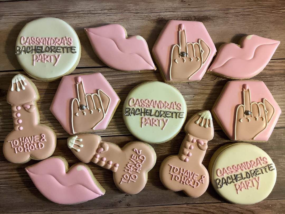 Bachelorette Cookies, Bride-to-be, Bridal Party Cookies, Adult Party ...