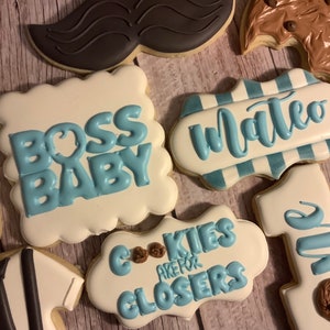 Boss Baby Cookies. Birthday Cookies, First Birthday, Baby Boy - Etsy