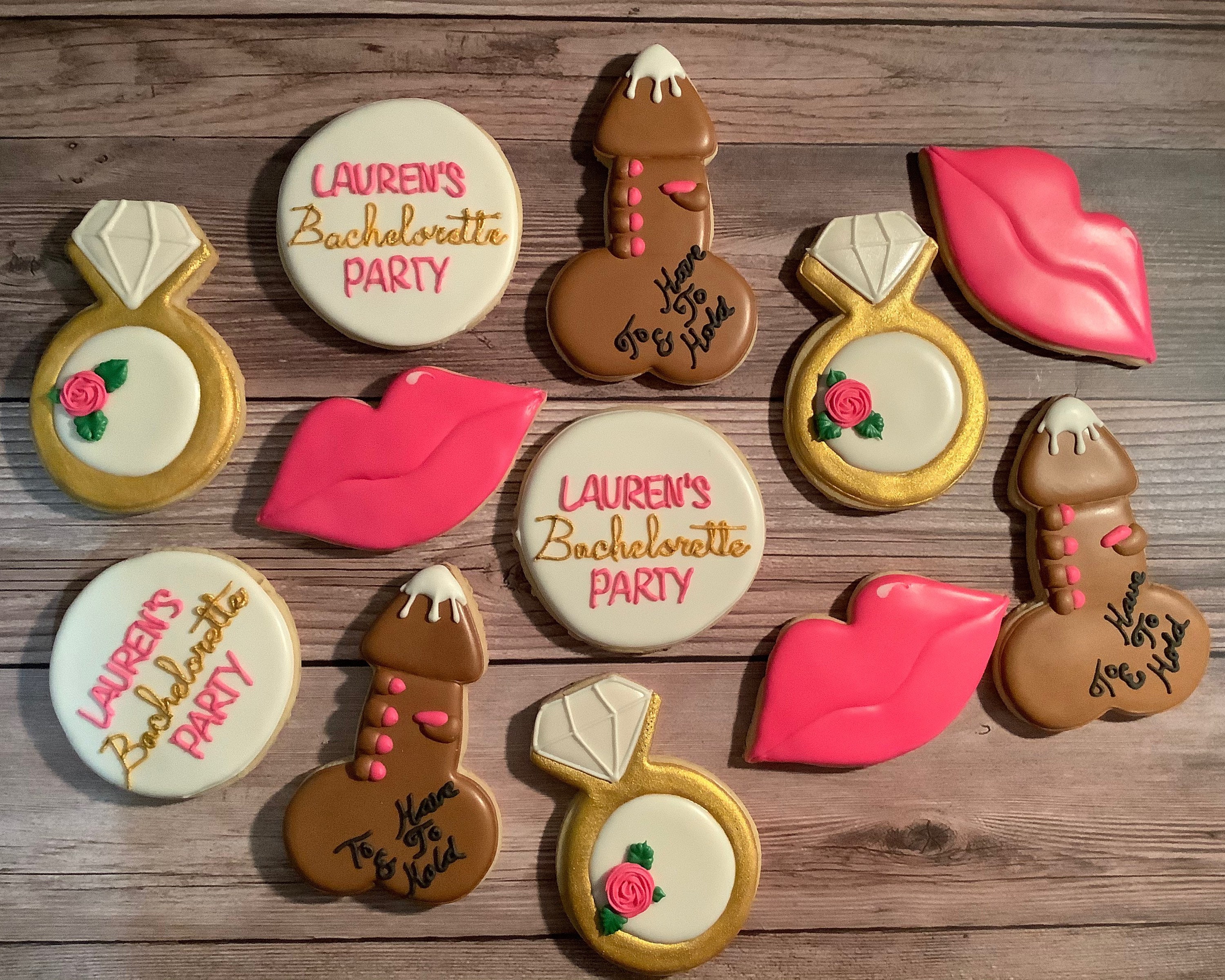 Personalized Penis Cookies Bachelorette Bride-To-Be Bridal | Etsy