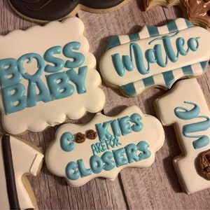 Boss Baby Cookies. Birthday Cookies, First Birthday, Baby Boy - Etsy