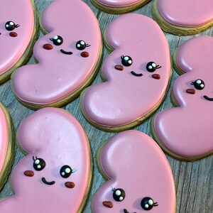 Kidney Awareness Cookies. Anatomical Kidney Cookies With Face - Etsy