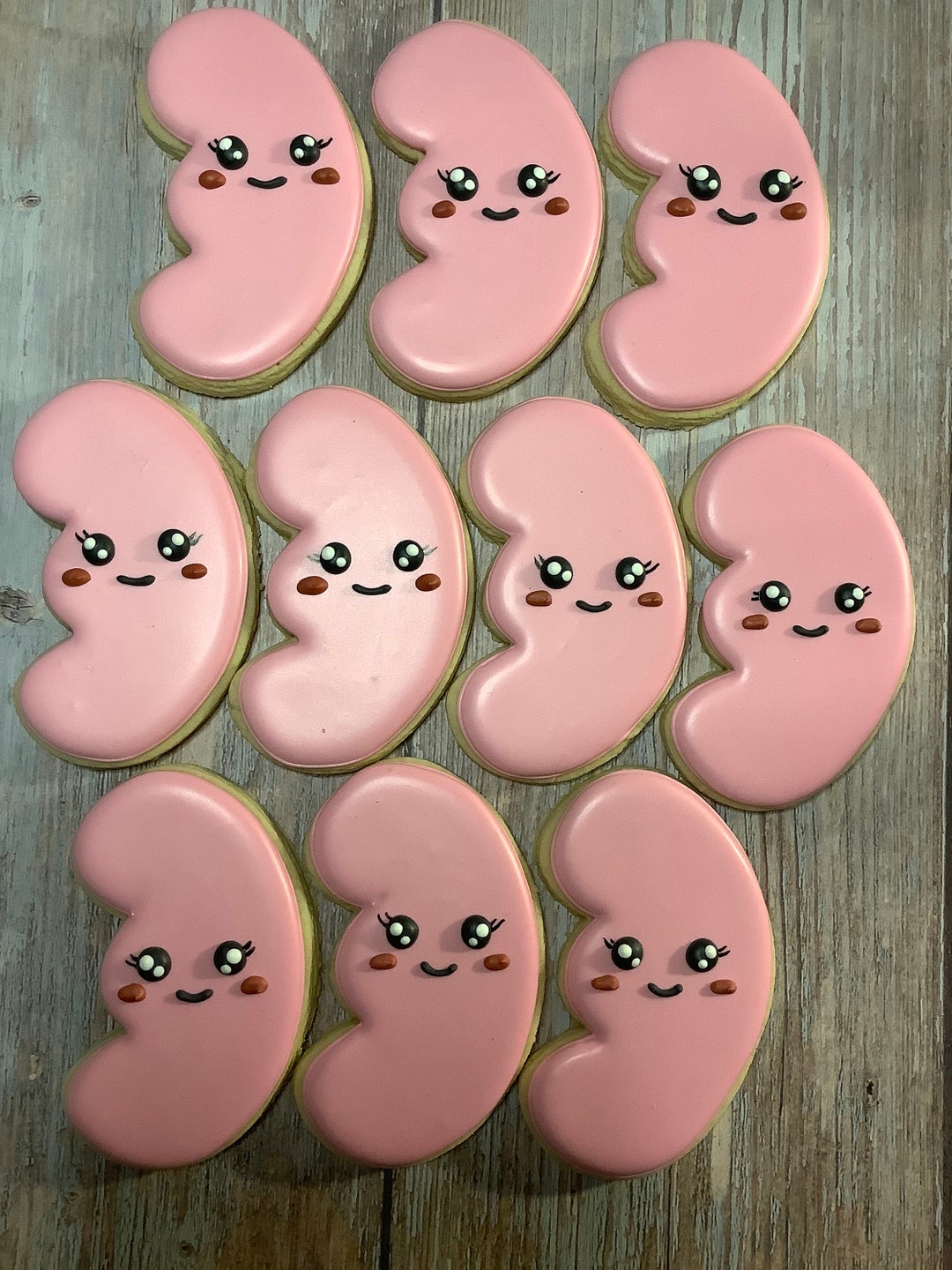 Kidney Awareness Cookies. Anatomical Kidney Cookies With Face - Etsy