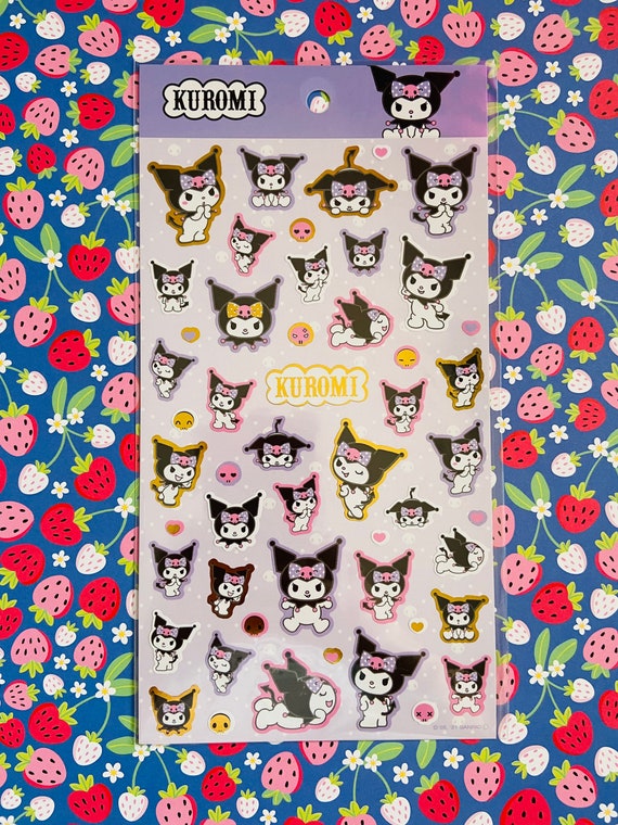 Kuromi Sticker Sheet Kawaii Japan Stationery | Etsy
