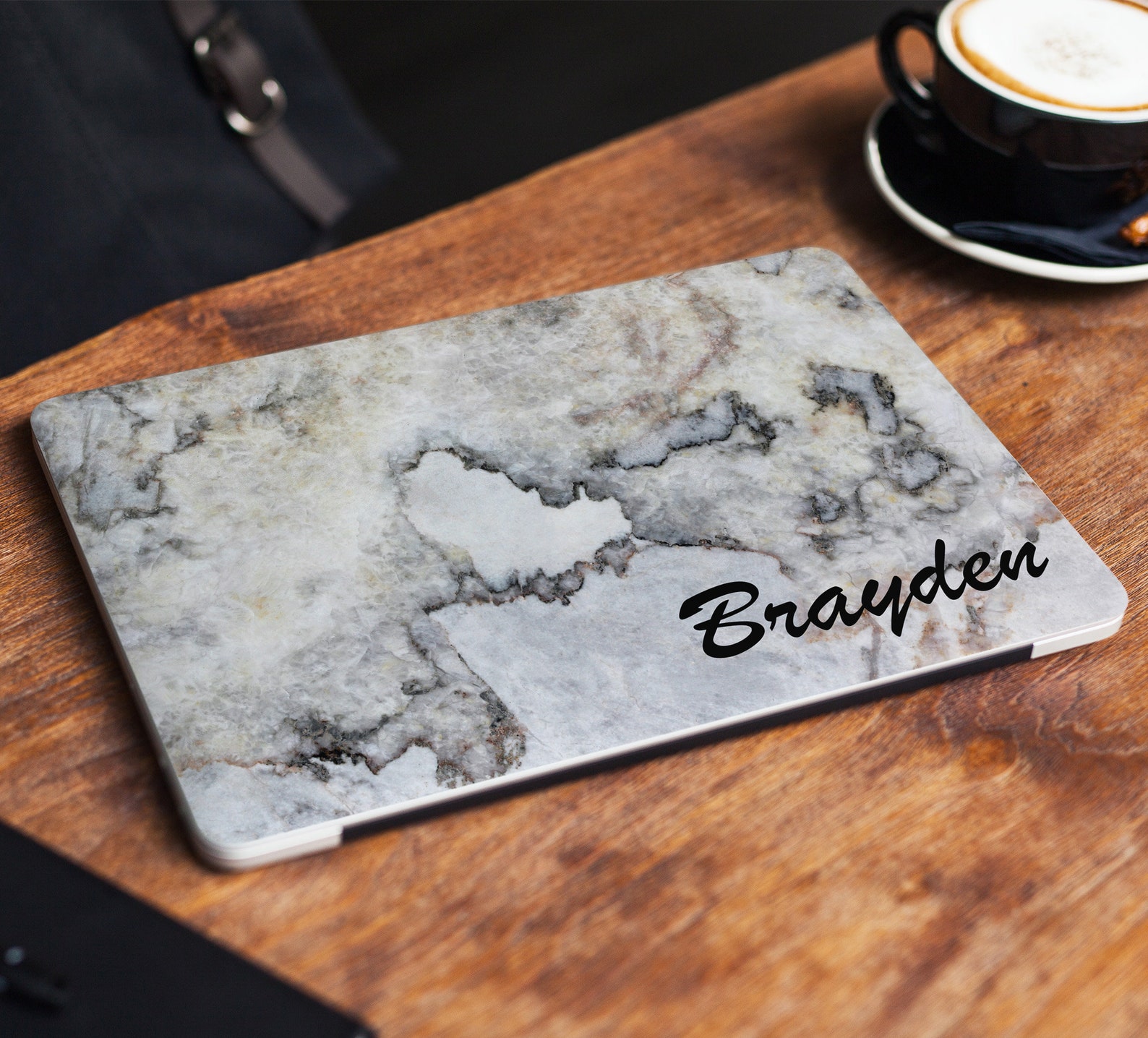 Grey Marble Laptop Skin Sticker Notebook Vinyl Decal Dell Hp | Etsy