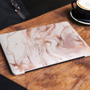 Light Pink Natural Marble Texture Laptop Skin, MacBook Skin, Computer ...