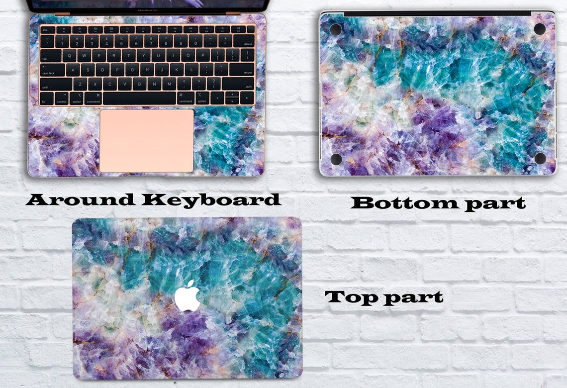 Macbook Skin Blue Macbook Decal Moon Macbook Pro 13 Skin Space - Etsy