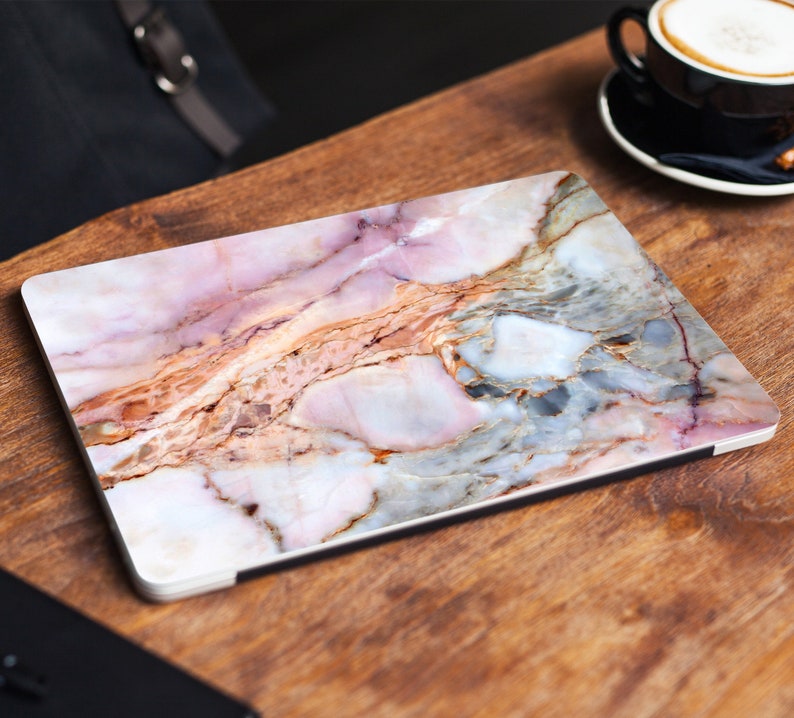 Light Pink Natural Marble Texture Laptop Skin, MacBook Skin, Computer ...