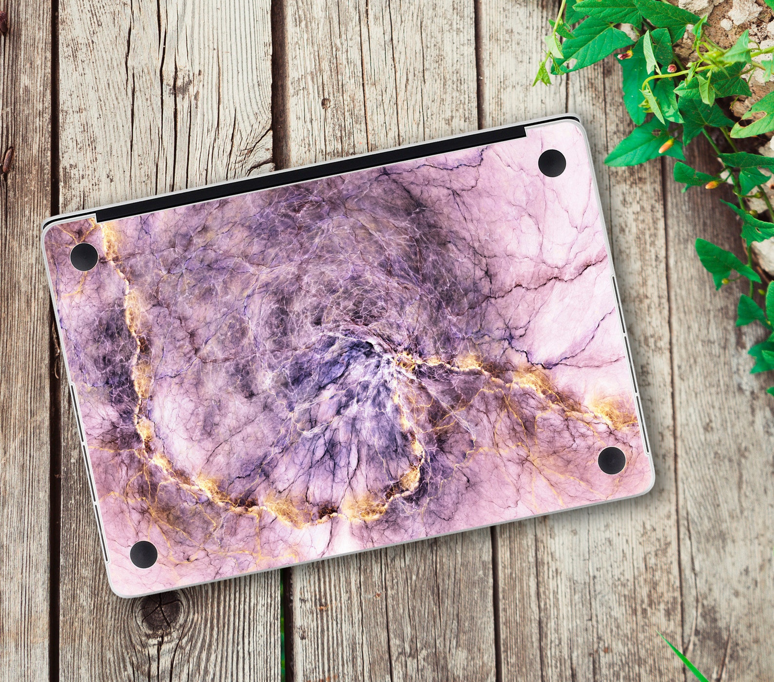 Macbook Skin Purple Marble Lightning Marble Macbook Pro 16 | Etsy