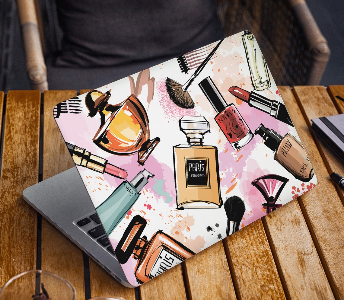 Cosmetic Laptop Skin Girl Print Notebook Vinyl Decal Dell Hp - Etsy