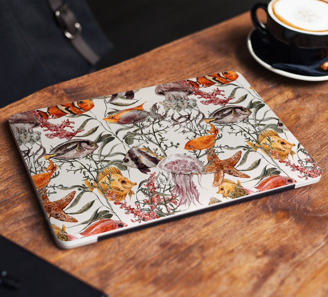 Fish Laptop Skin Sticker Sea World Notebook Vinyl Decal Dell - Etsy