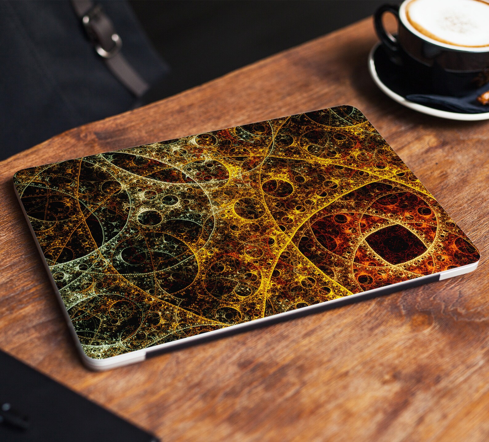 Mandala Laptop Skin Sticker Gold Pattern Notebook Vinyl Decal | Etsy