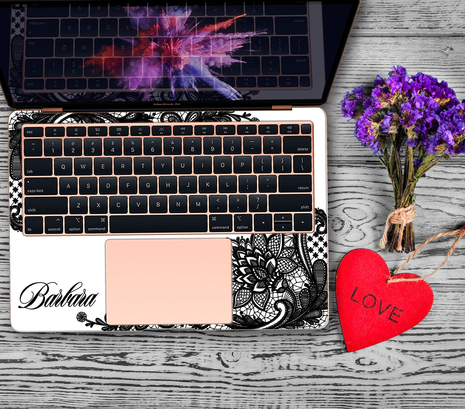 Black Lace Texture Macbook 12 Inch Pro 15 Retina 2018 Laptop - Etsy