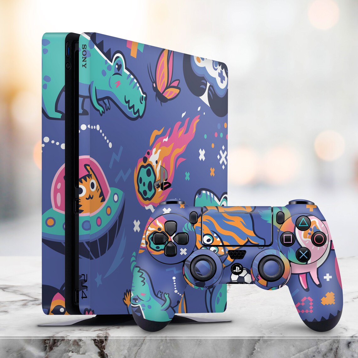 PS5 Skin Cosmic Print PS4 Skin Cartoons PS4 Skin PS4 Gamer | Etsy
