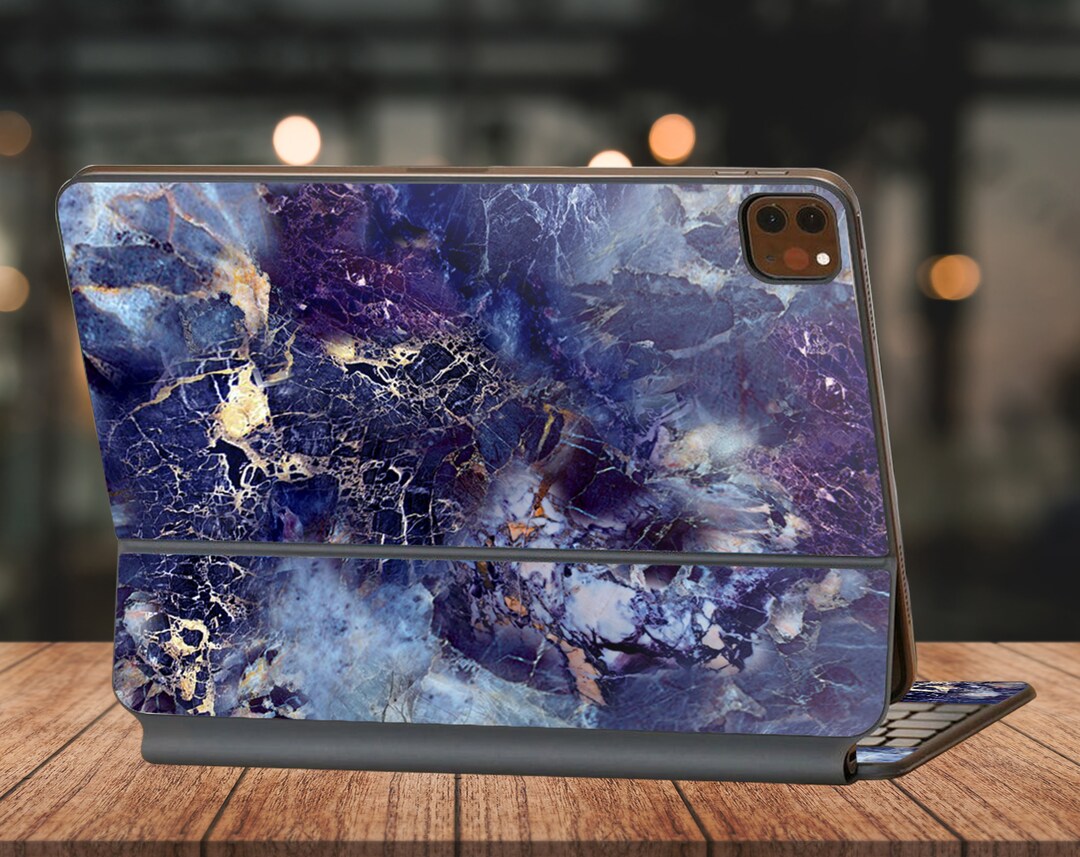 Magic Keyboard iPad Pro 12.9" Gen3/4/5 Decal Abstract Deep Blue Marble ...