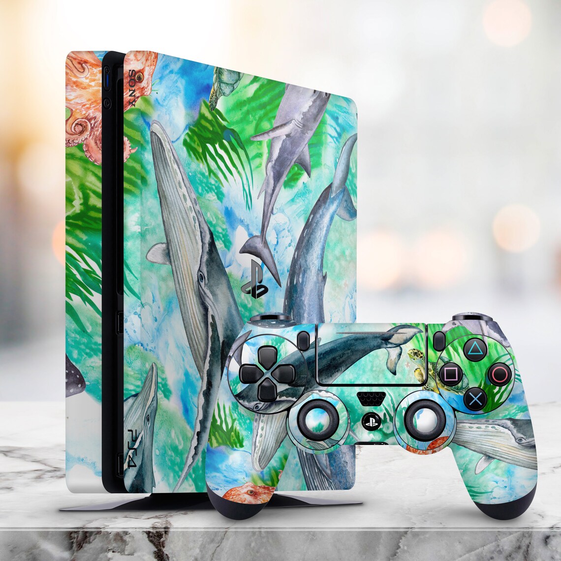 PS5 Skin Whale PS4 Skin Fish PS4 Skin Water PS4 Skin Octopus - Etsy