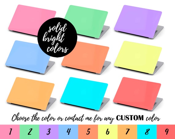 SOLID BRIGHT Colors Laptop Skin Custom Colors Vinyl Decal Dell - Etsy