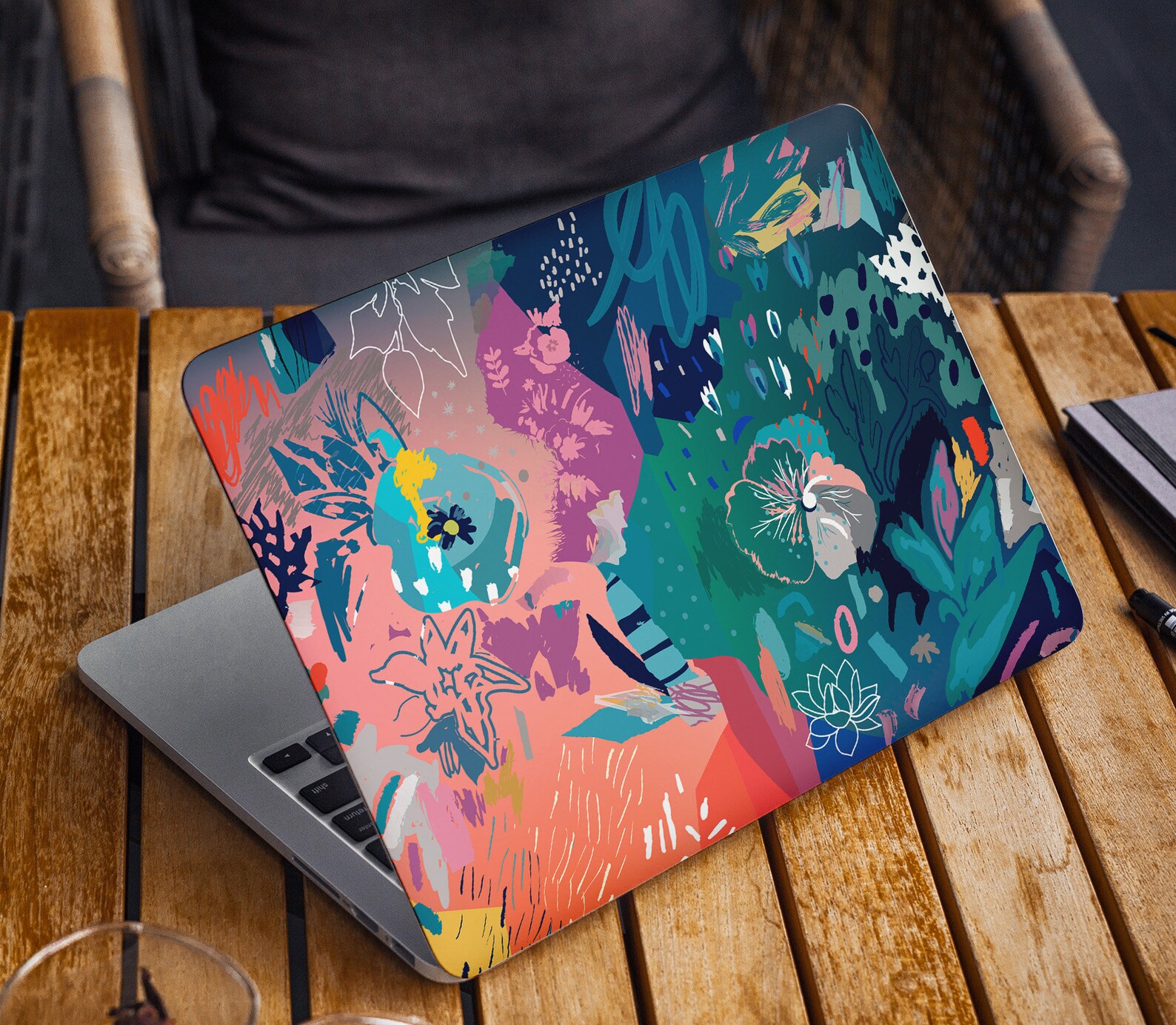 Floral Laptop Sticker Watercolor Flower Notebook Vinyl Dell Hp Lenovo ...