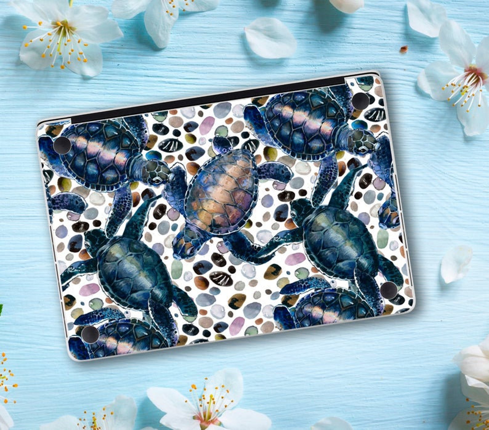 Turtles Laptop Skin Sticker Animal Notebook Decal Dell Hp - Etsy