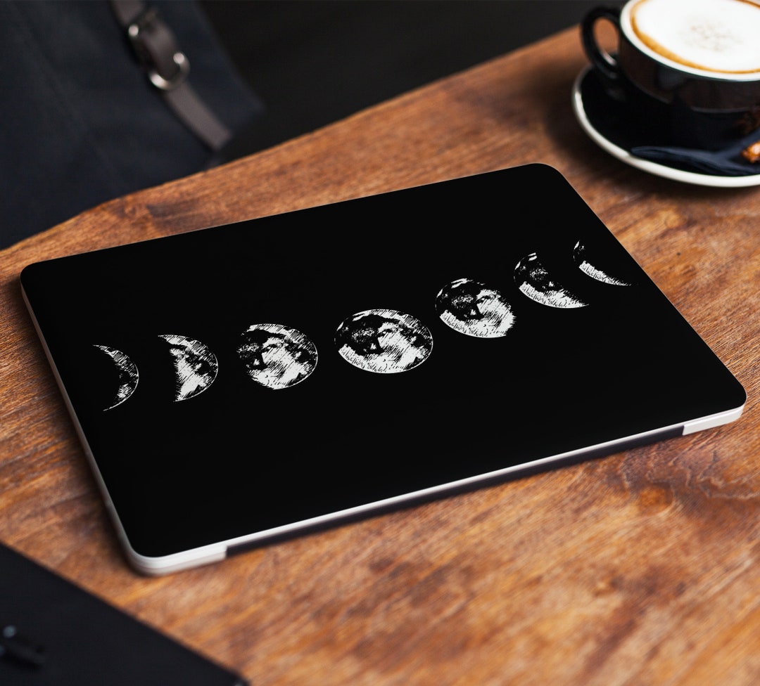 Moon Laptop Skin Sticker Black Pattern Vinyl Decal Dell Hp Lenovo Asus ...