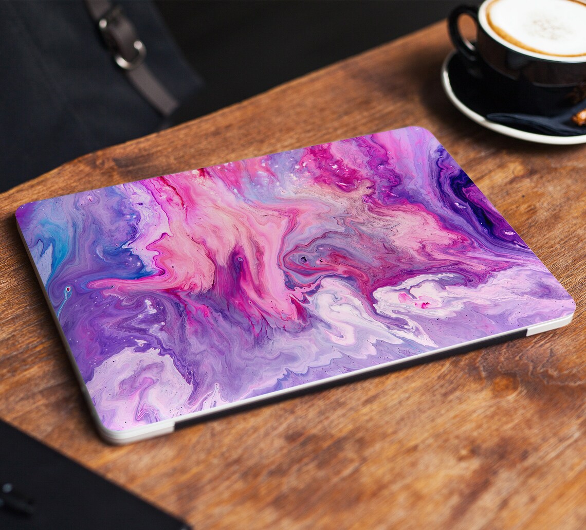 Cosmik Pink Marble Laptop Skinwatercolor Pattern Macbook - Etsy