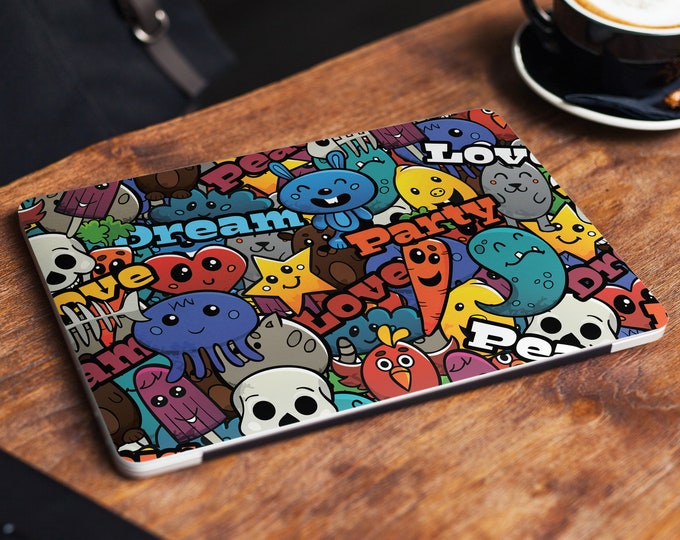 Cartoons Laptop Skin Sticker Cute Notebook Vinyl Decal Dell Hp Lenovo ...