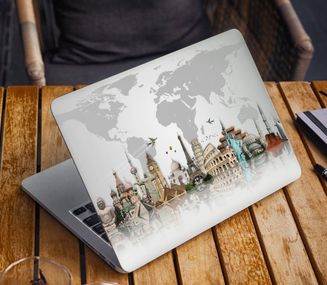 World Map Laptop Skin Sticker Top MacBook Pro 13 Skin Bottom Laptop ...