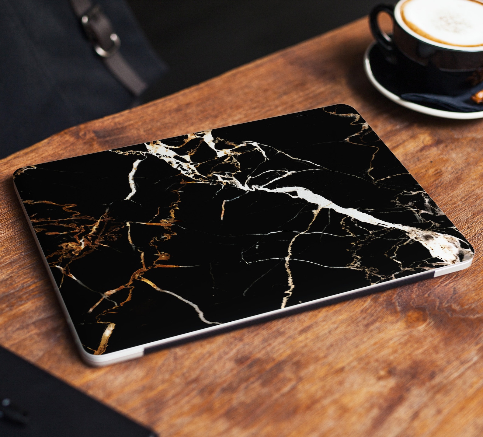 Black Marble Laptop Skin Sticker Gold Marble Vinyl Decal Dell - Etsy