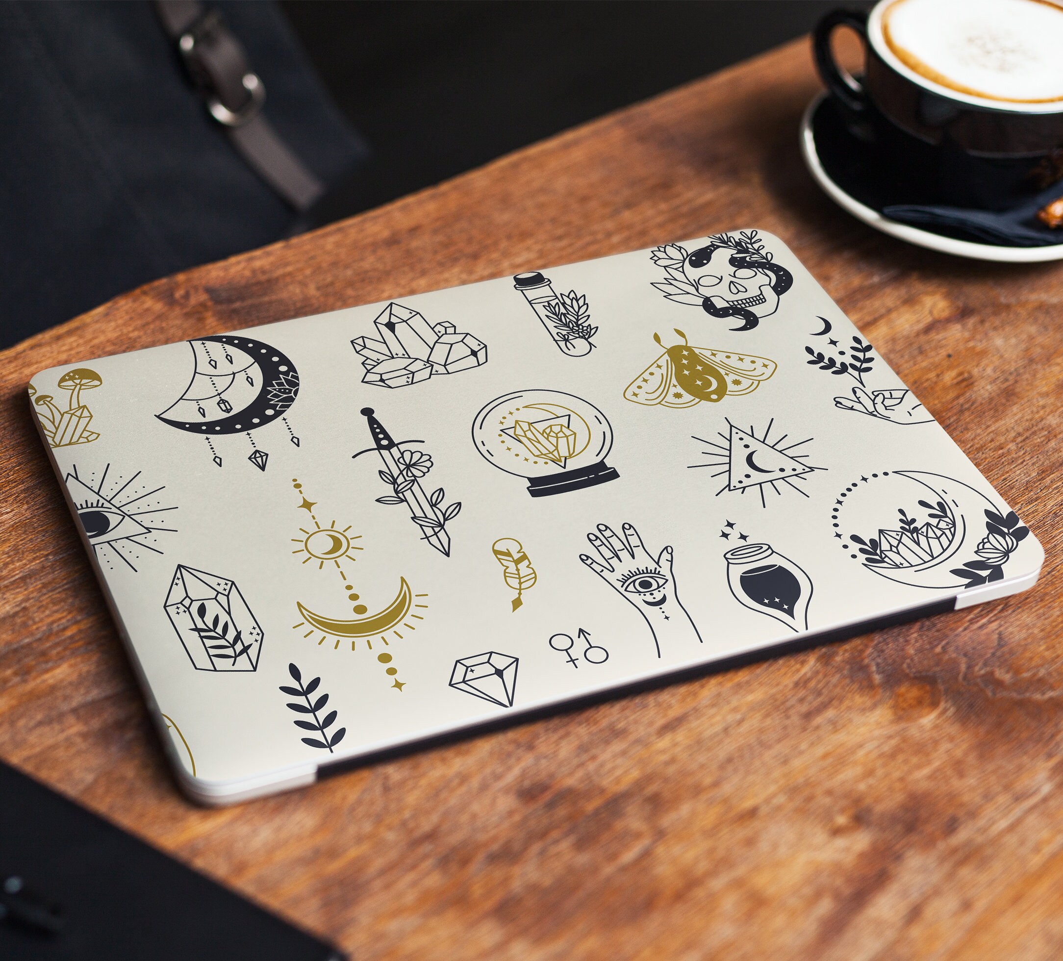 Laptop Skin Moonlight Magic Pattern Eyes Vinyl Decal Dell Hp - Etsy