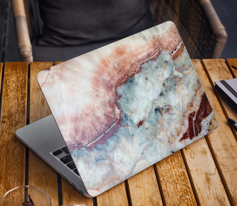 Brown Marble Laptop Sticker Crystal Marble Vinyl Decal Dell Hp - Etsy
