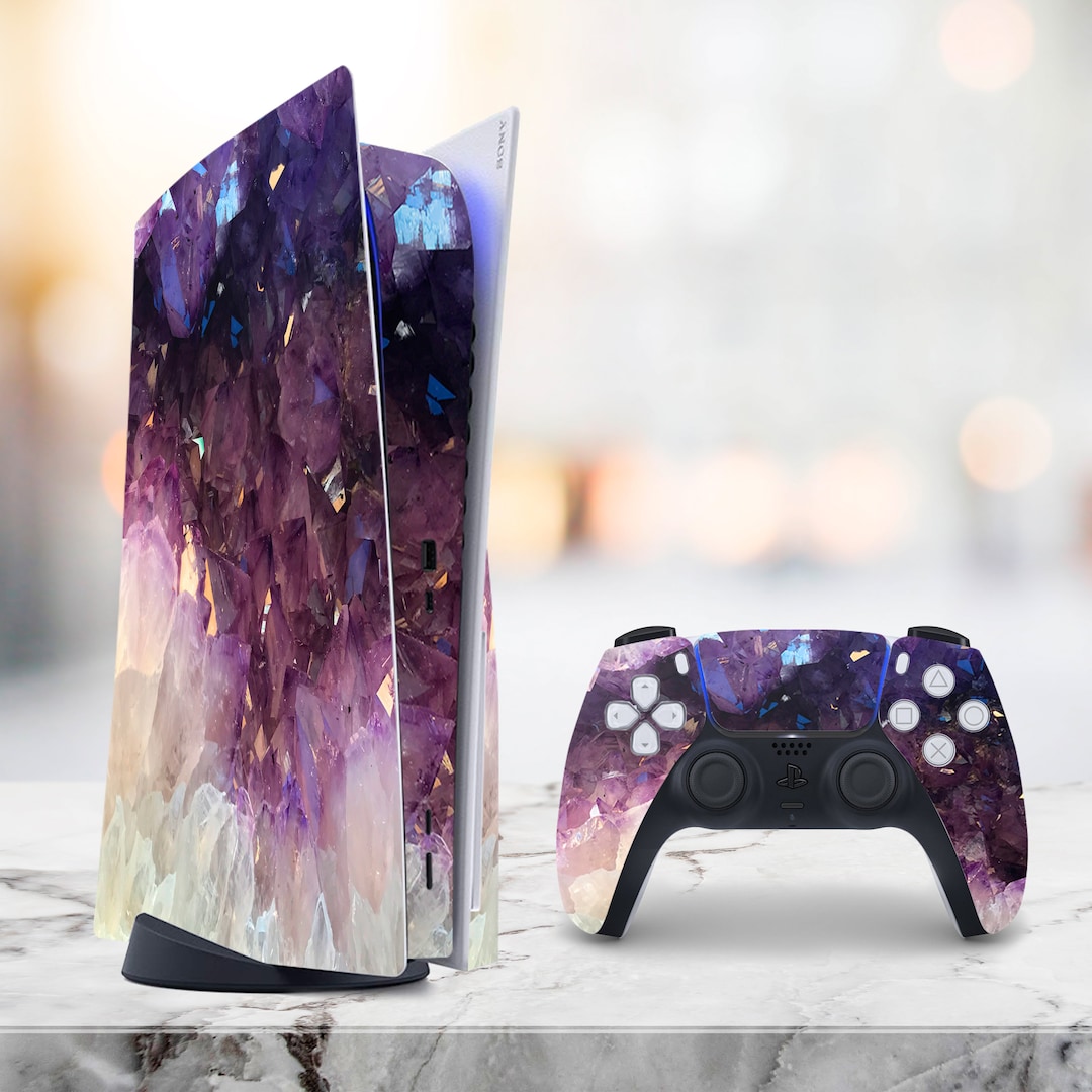 PS5 Violet Gemstones Skin PS4 Deep Pink Purple PS4 Fat Gamer Skin ...